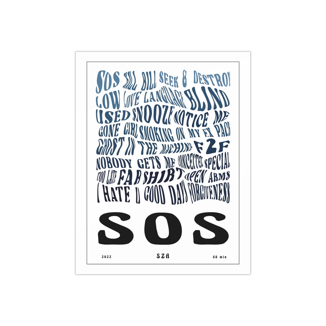 SZA SOS Wall Poster - Etsy