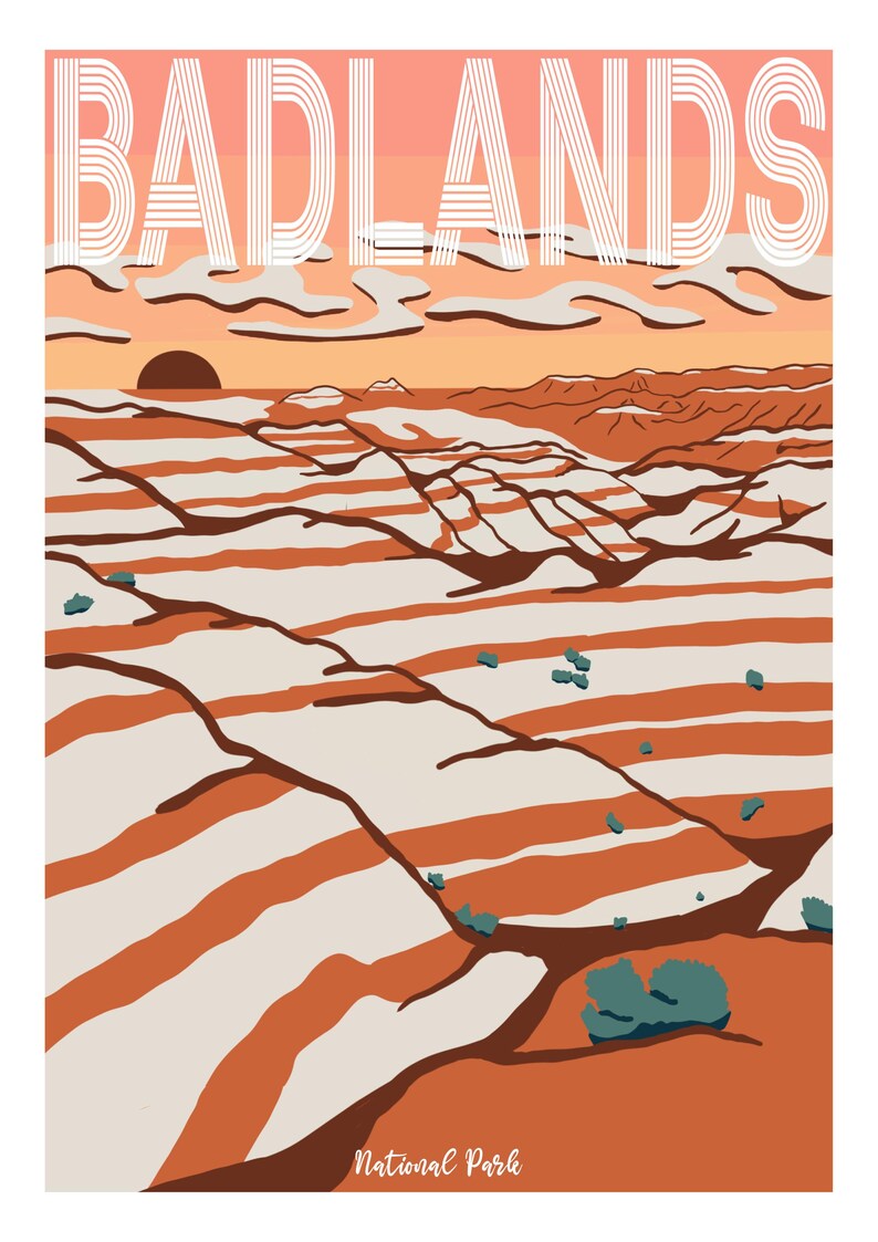 Badlands National Park Poster - Etsy