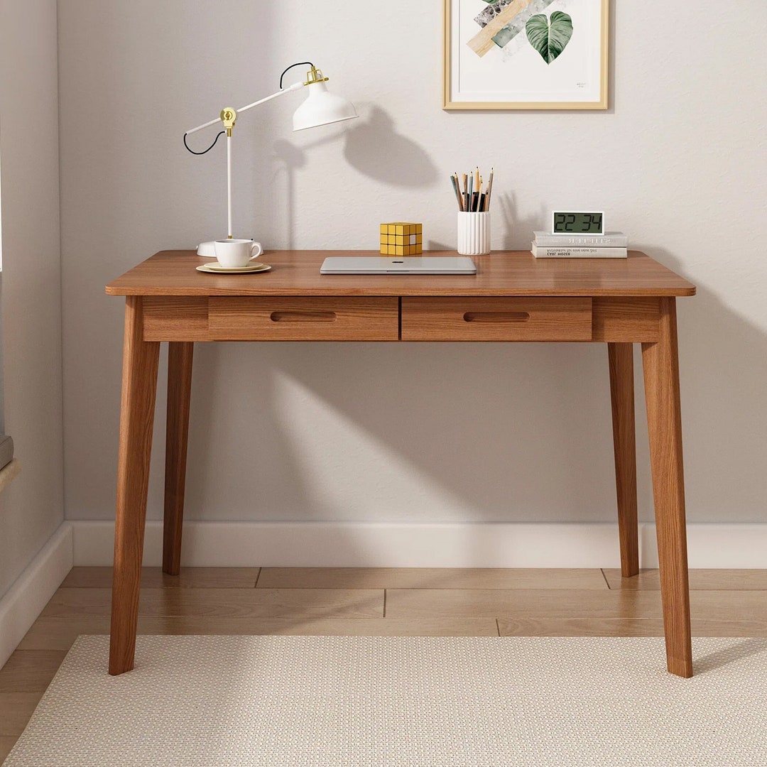 Brown/brown Desk Modern Desk Office Desk Work Desk Small - Etsy