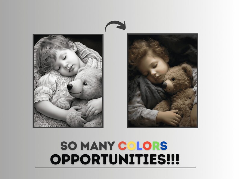 50 Sweet Dreams Coloring Pages for Adults, Grayscale Coloring Book ...