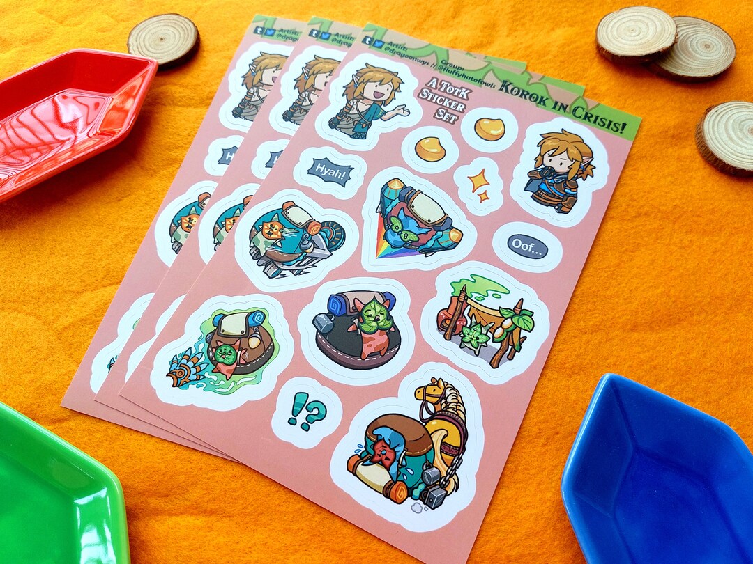 Zelda Korok in Crisis Sticker Sheet: Waterproof LOZ Journal Stickers - Etsy
