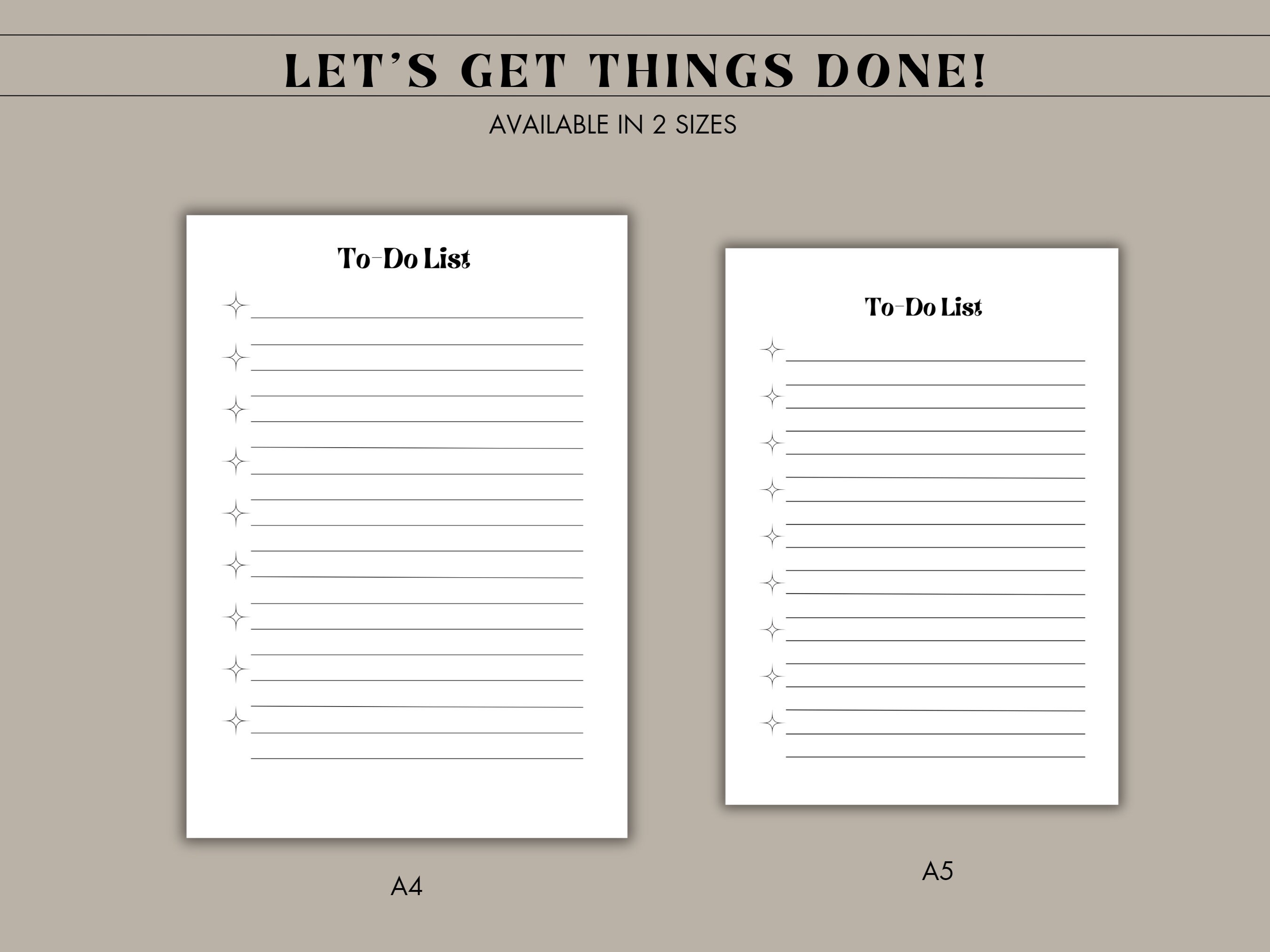 Minimalist To-do List Printable List Productivity List Tasks Tracker ...
