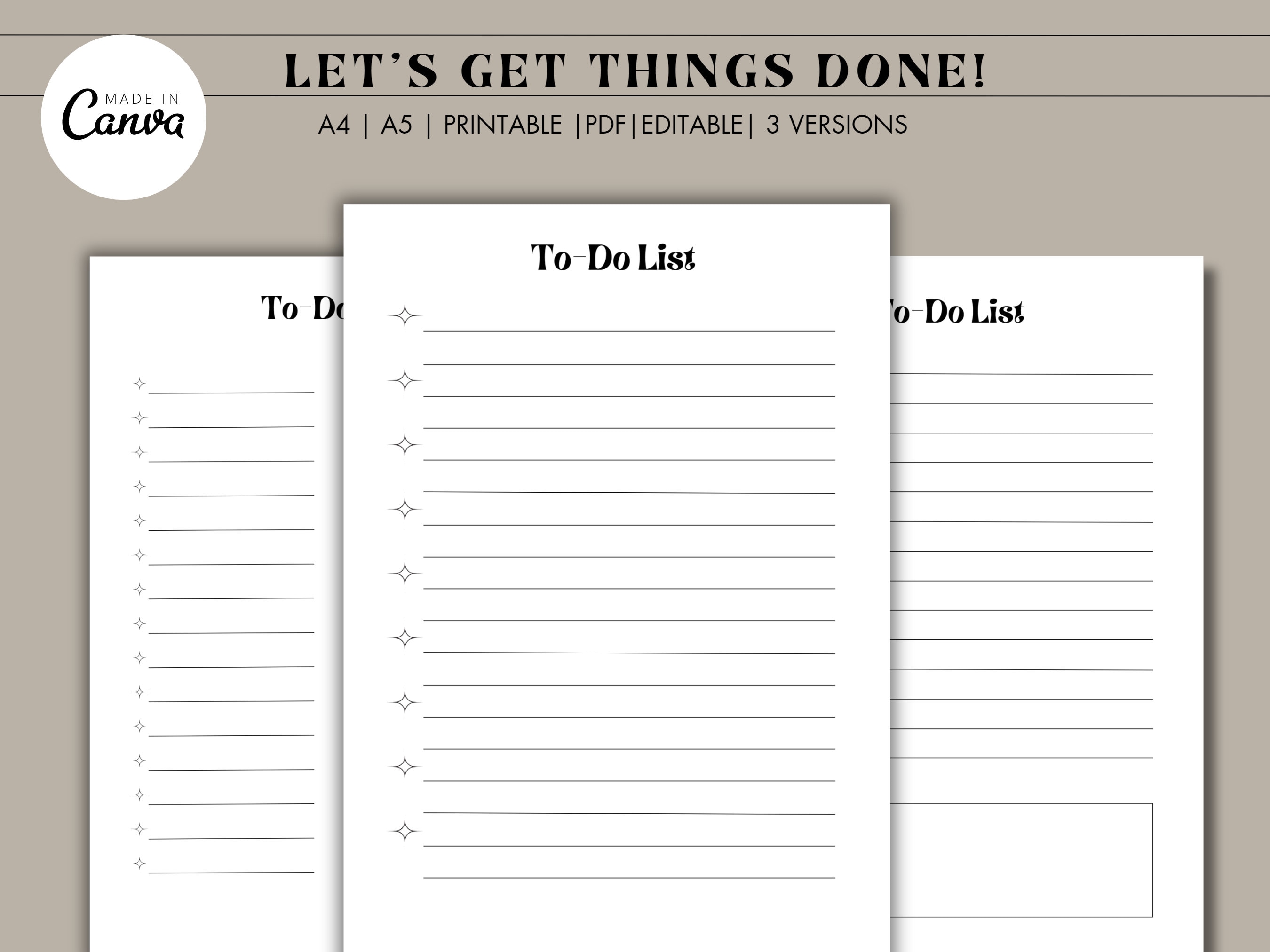 Minimalist To-do List | Printable List | Productivity List | Tasks ...