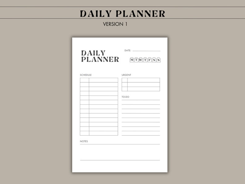 Daily Planner Template Printable Template Editable Tracker - Etsy