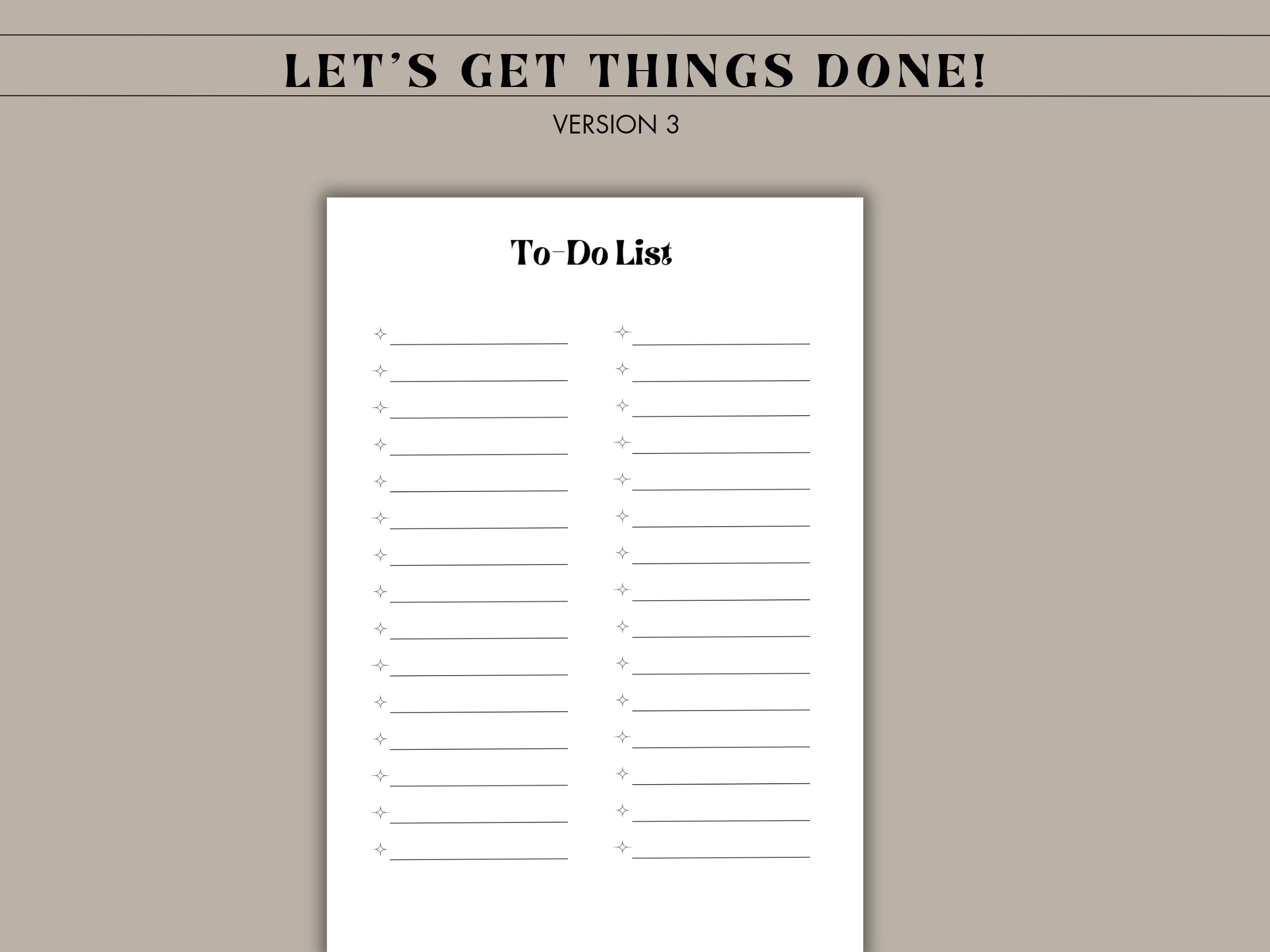 Minimalist To-do List Printable List Productivity List Tasks Tracker ...