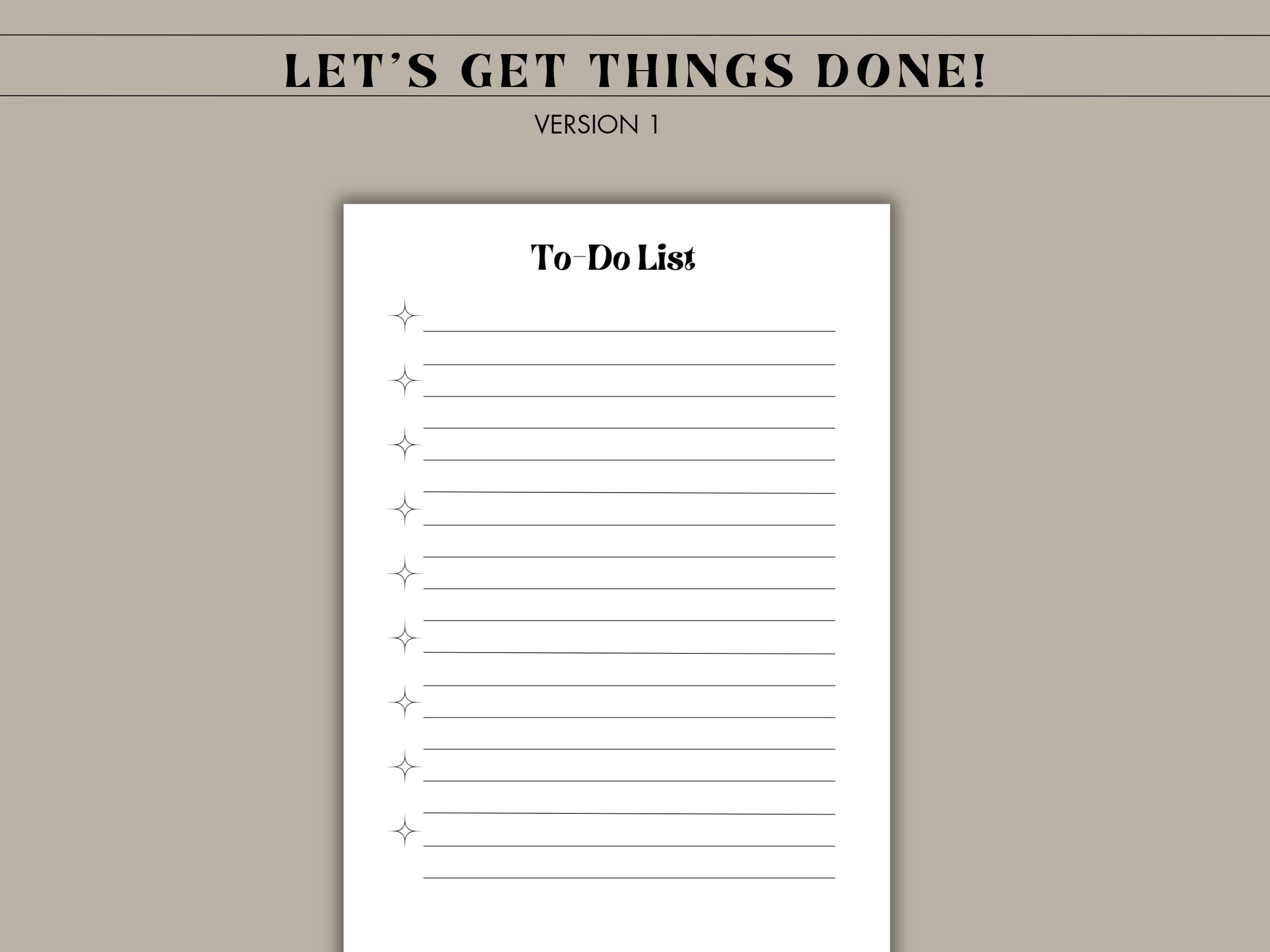 Minimalist To-do List | Printable List | Productivity List | Tasks ...