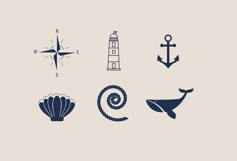 Nautical Vector Icons - Etsy