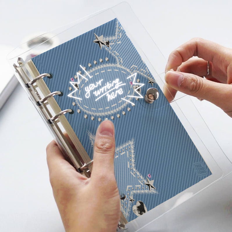 Y2K Denim FULL Collect Binder Set // Binder Cover & Card Placeholder ...