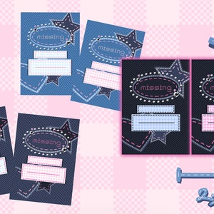 Y2K Denim FULL Collect Binder Set // Binder Cover & Card Placeholder ...