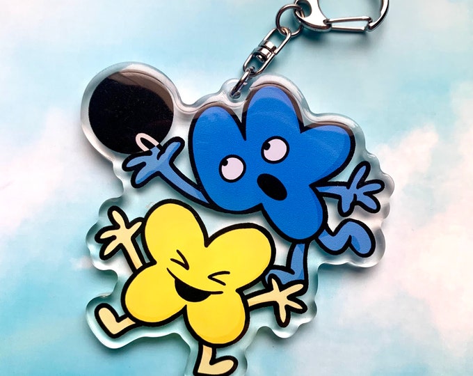 BFDI:BFB Four & X Keychain - Etsy