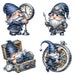 Enchanting Gnomes Clockmaker Watercolor Painting Clipart - Vintage ...