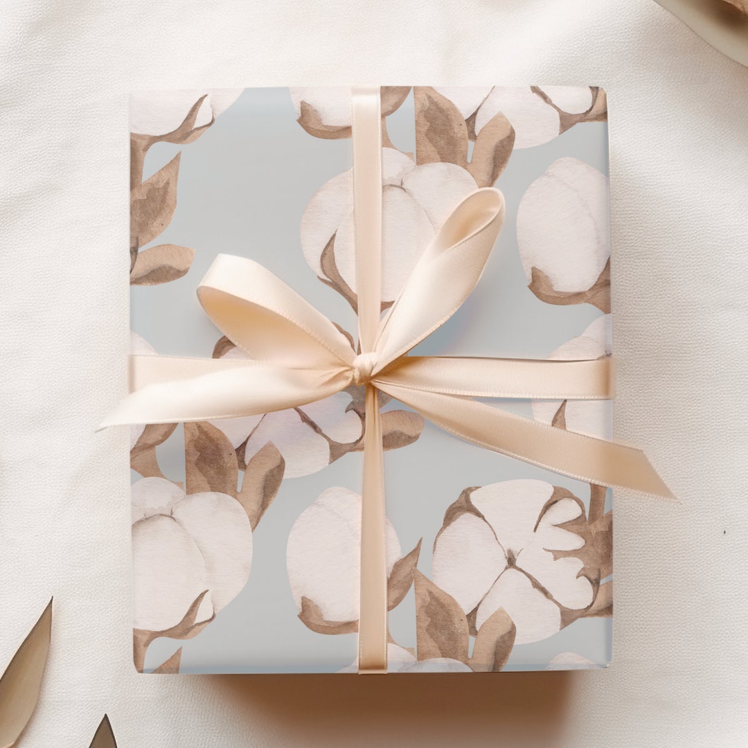 Cotton Anniversary Gift Wrap, 2nd Anniversary Wrapping Paper ...