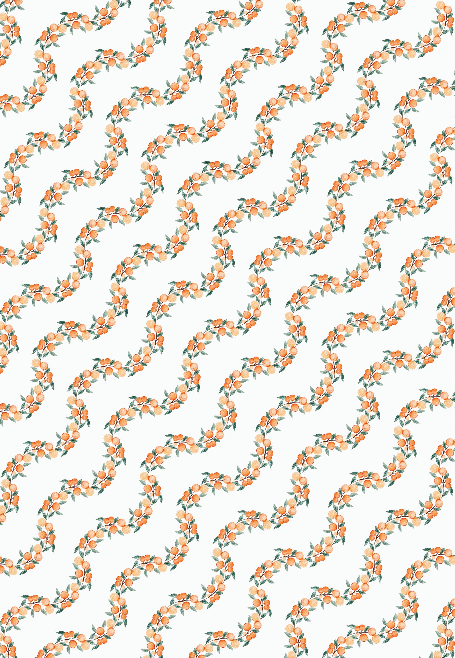 Clementine Orange Wrapping Paper, Little Cutie Baby Shower, Illustrated ...