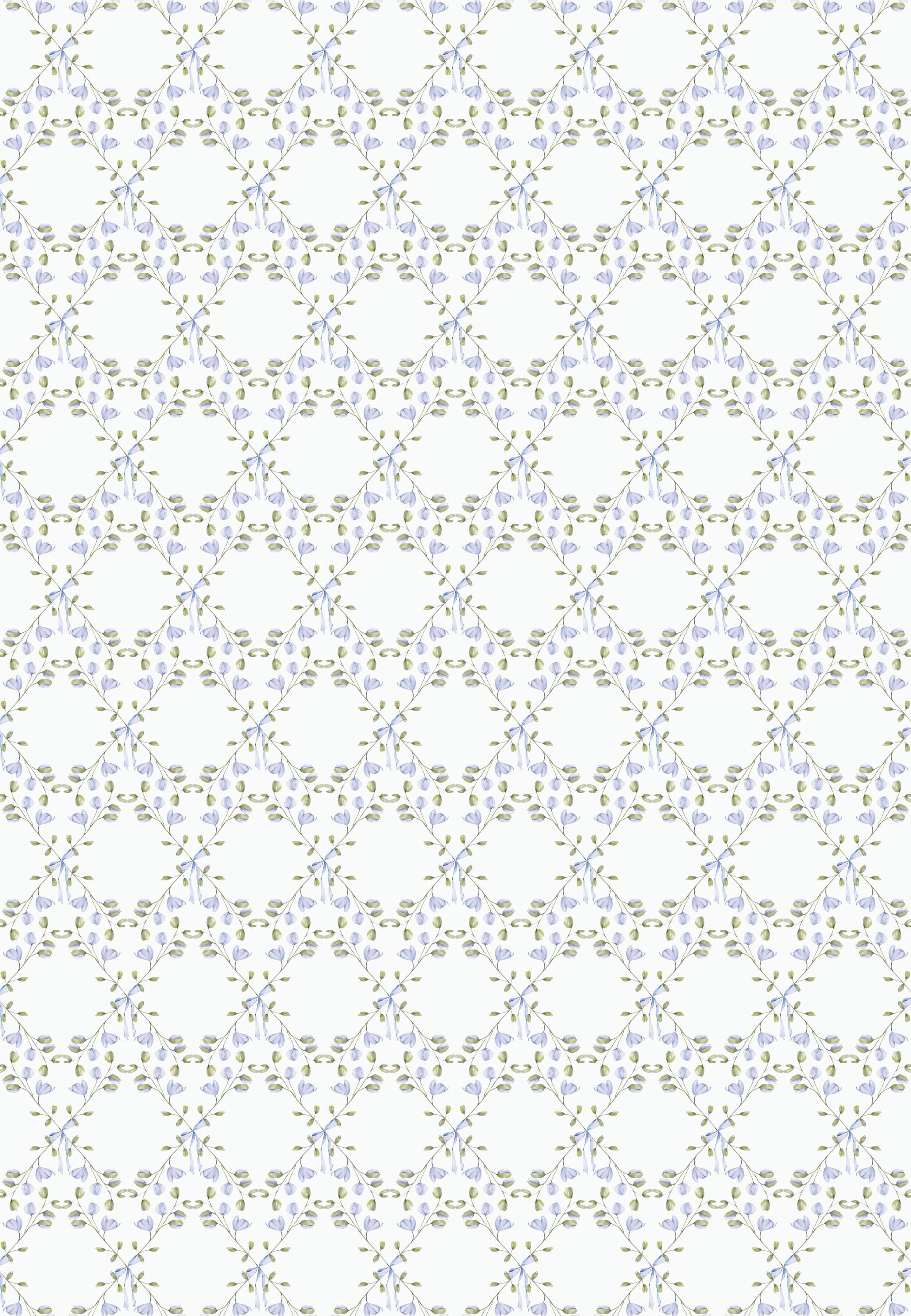 Birth Flower Gift Wrap, Larkspur Bud Wrapping Paper, Floral Pattern ...