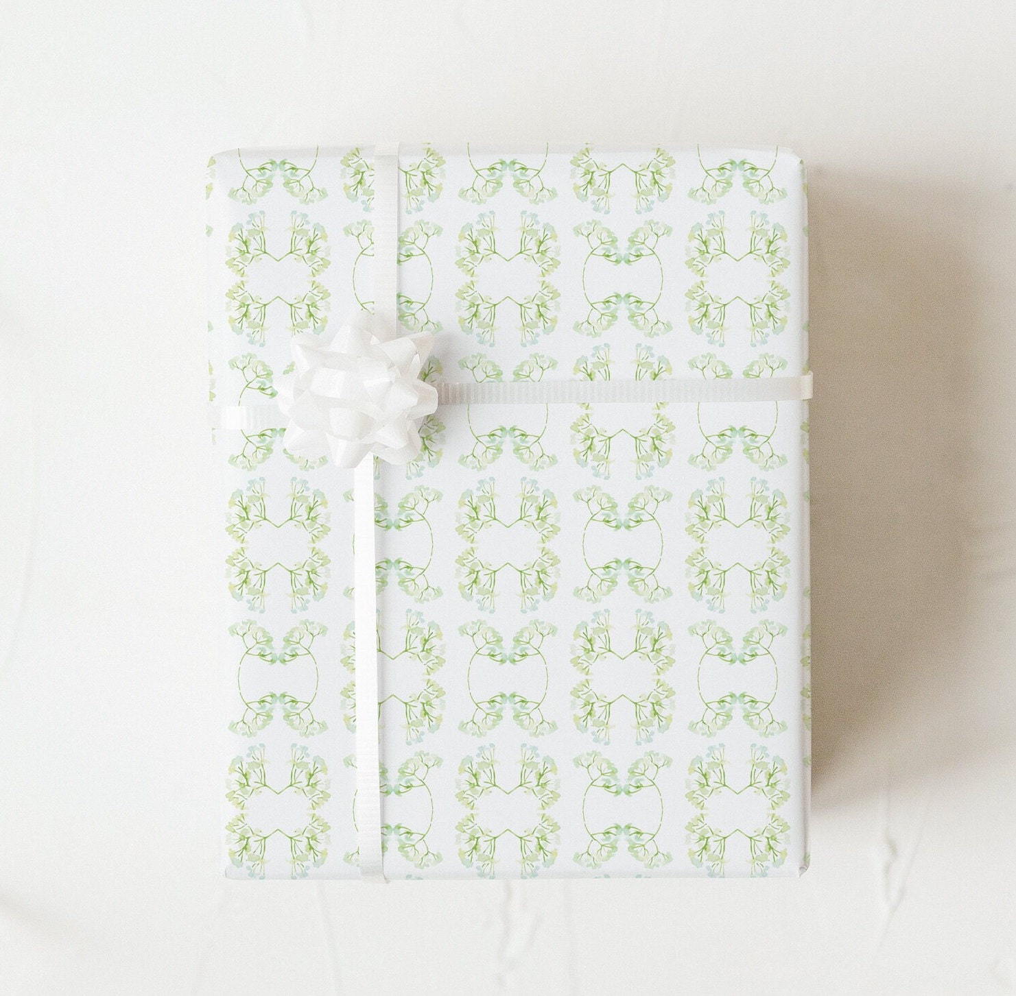 Sage Green Floral Wrapping Paper, Elegant Gift Wrap, Quality Gift ...