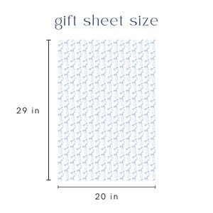 Blue Bows Wrapping Paper, Watercolor Ribbon Gift Wrap, Quality Gift ...