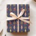 Christmas Lights Gift Wrap, Holiday Wrapping Paper, Illustrated Gift ...