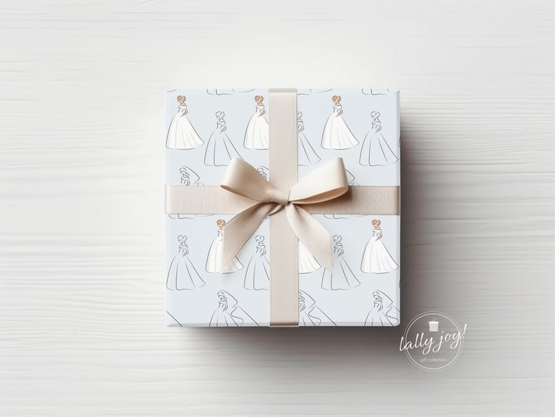 Bridal Shower Gift Wrap With Minimalist Design - Etsy