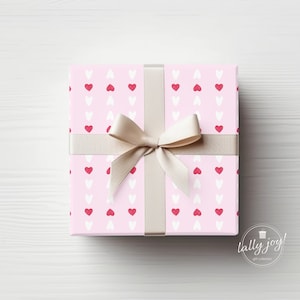 Heart Wrapping Paper, Watercolor Hearts Gift Wrap, Girly Wrapping ...