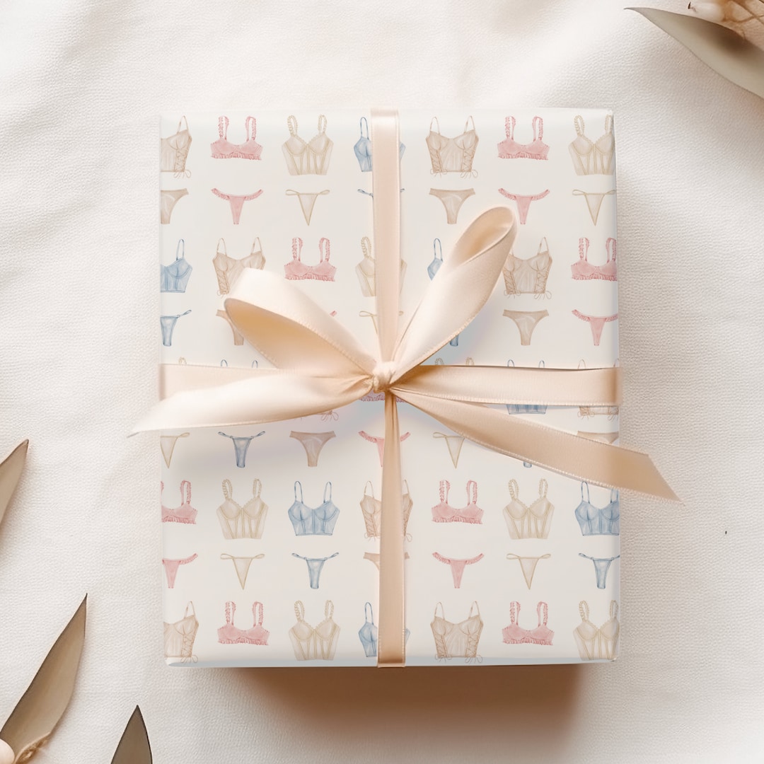 Lingerie Shower Gift Wrap, Bachelorette Party Wrapping Paper ...