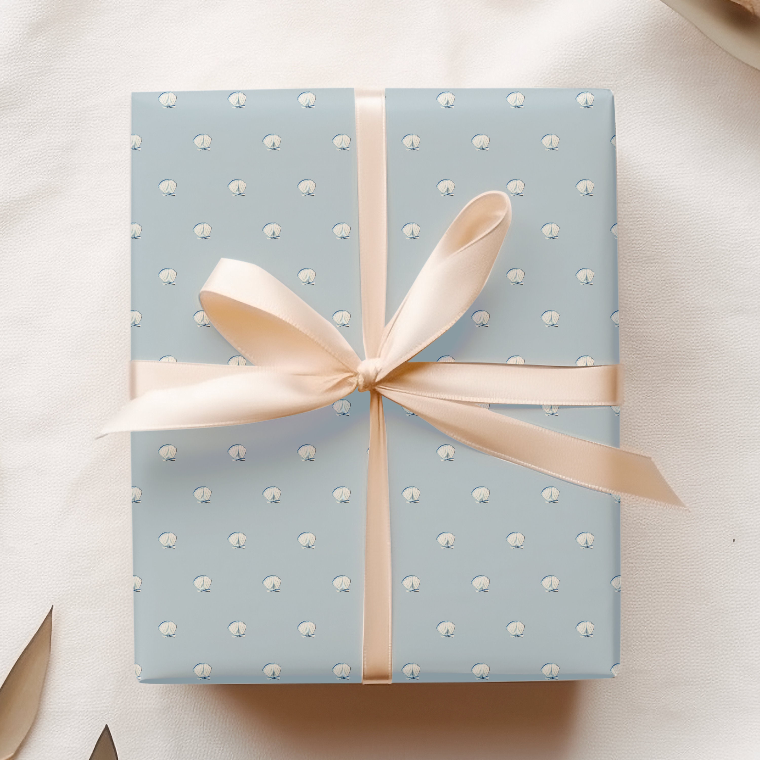 Watercolor Sea Shell Polka Dot Wrapping Paper, Quality All Occasion ...