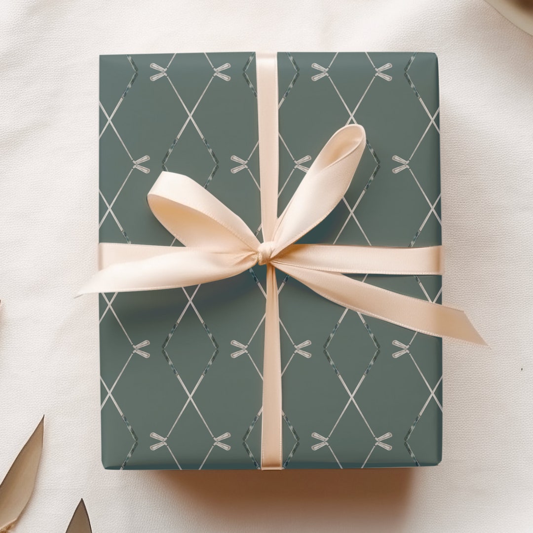 Golf Club Wrapping Paper, Golfer Father's Day Gift Wrap, Watercolor ...