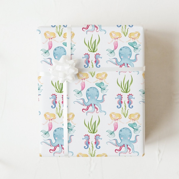 Mermaid Wrapping Paper - Etsy