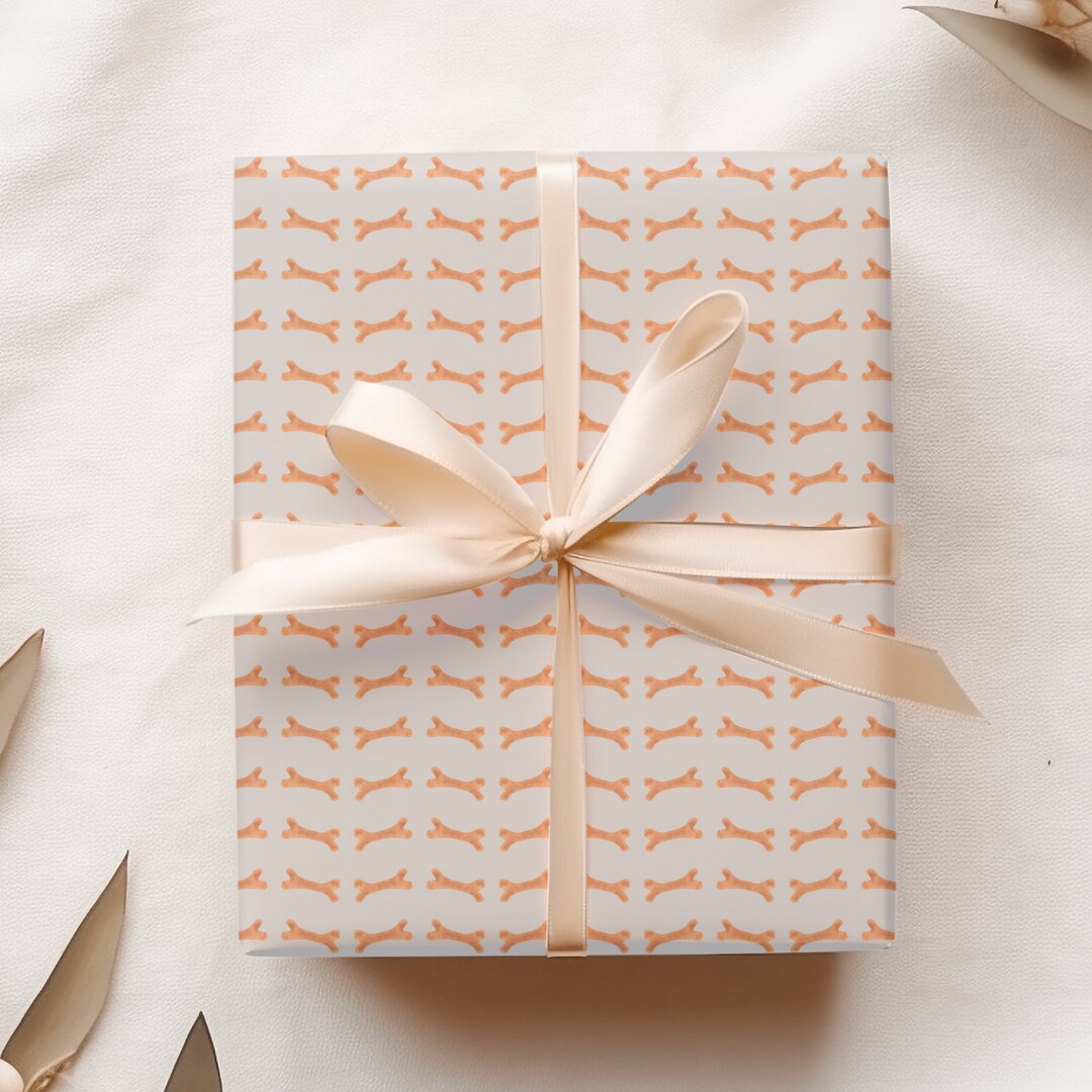 Bones Wrapping Paper, Fossils Gift Wrap, Skeleton Bones Wrapping, Gift ...