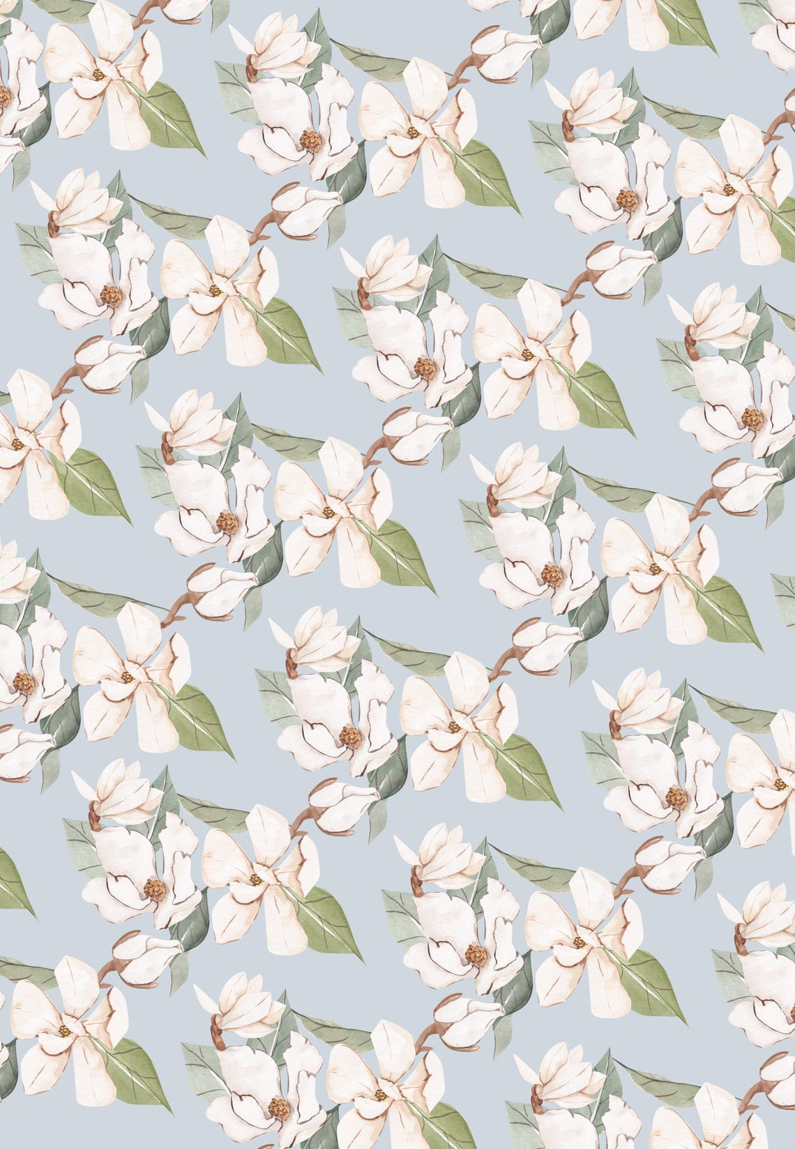 Southern Magnolia Wrapping Paper, Spring Blooms Gift Wrap, Pretty ...