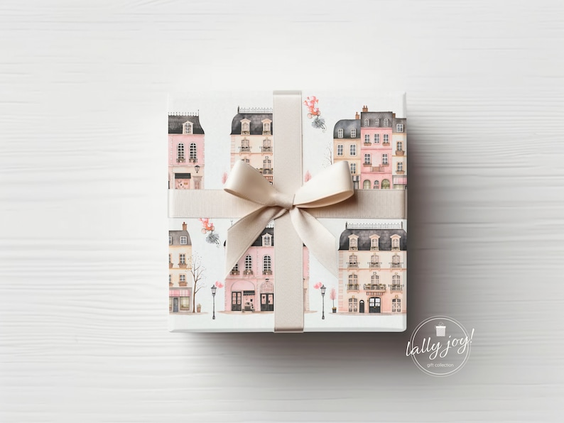 Valentine's Day Wrapping Paper, French Gift Wrap, Paris Apartments ...