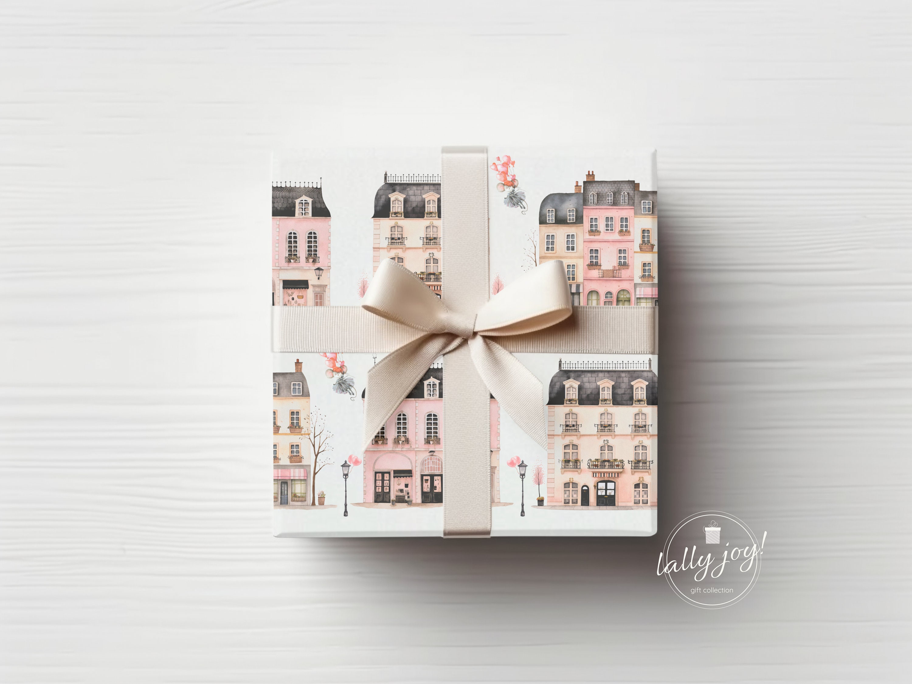 Valentine's Day Wrapping Paper, French Gift Wrap, Paris Apartments ...