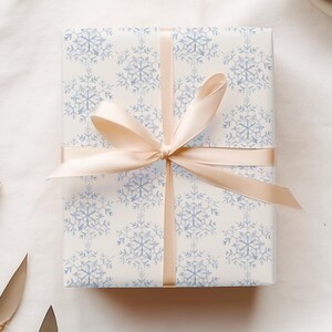Watercolor Snowflake Wrapping Paper, Winter Gift Wrap, Quality All ...