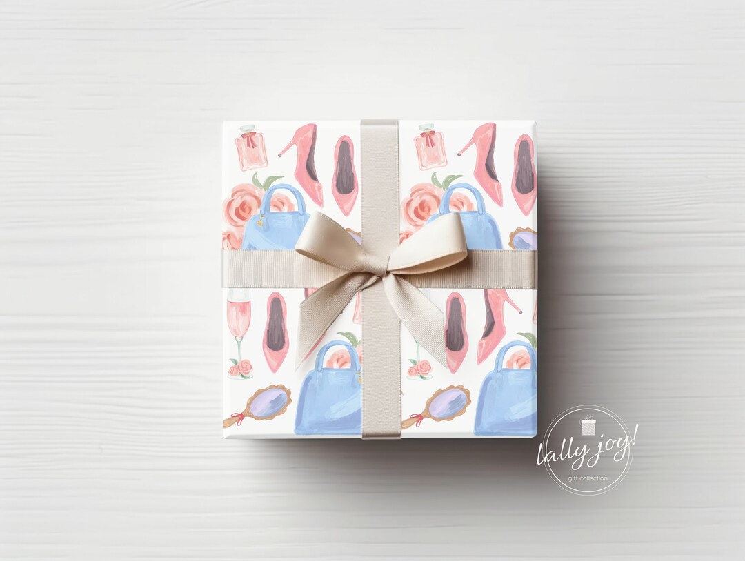 Chic Wrapping Paper Glam Gift Wrap Fashion Illustrations - Etsy