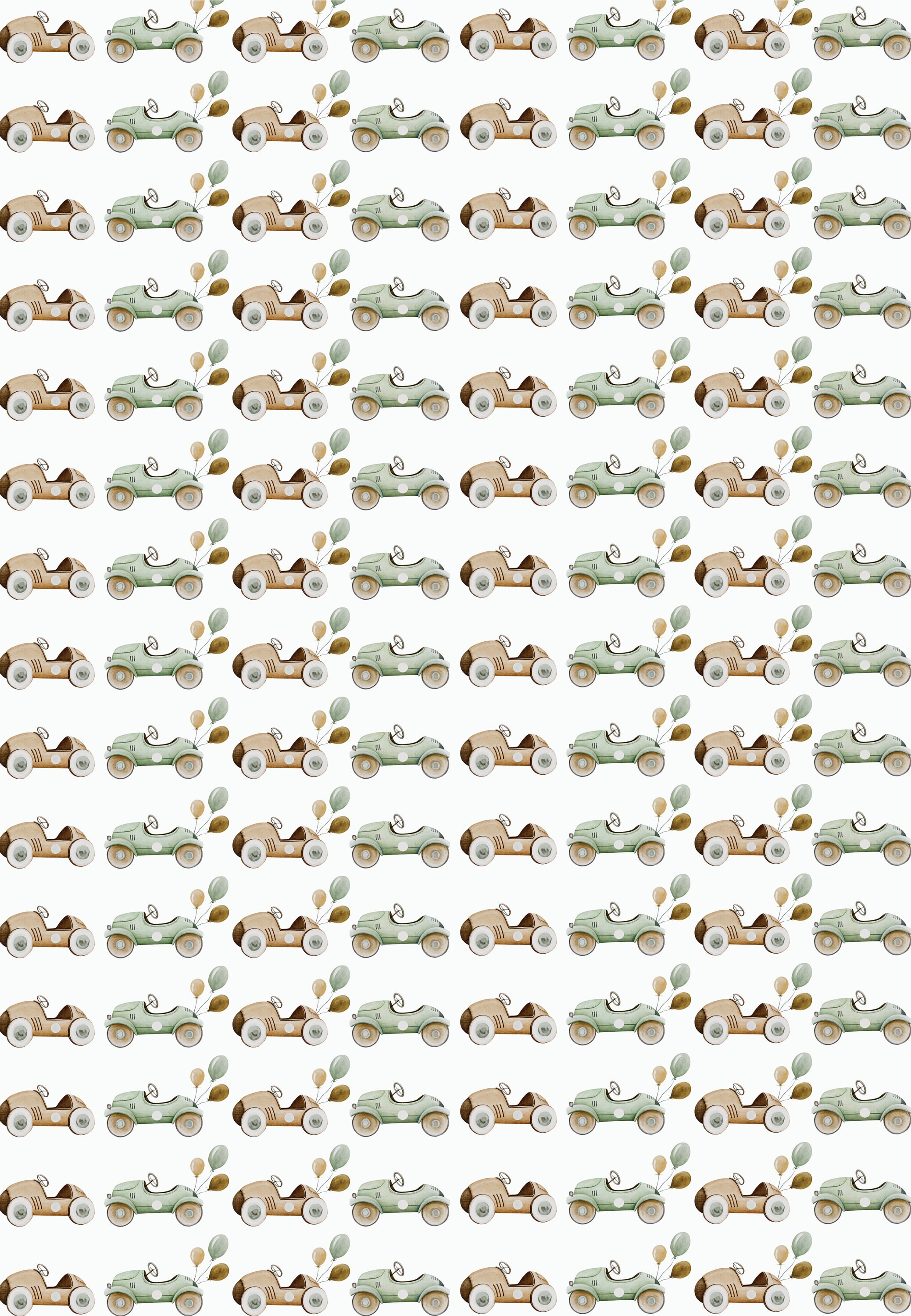 Race Car Gift Wrap, Illustrated Cars Wrapping Paper, Toddler Birthday ...