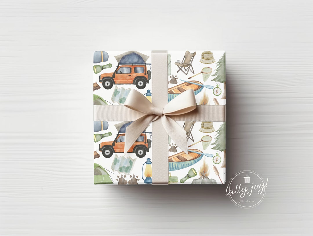 Camping Wrapping Camp Out Wrapping Paper Gift for Camper - Etsy