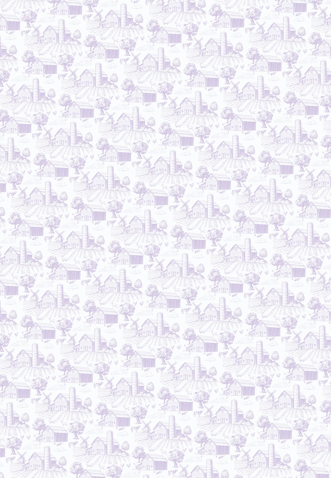 Farm Animals Gift Wrap, Cute Toile Wrapping Paper, Quality Gift Sheets ...