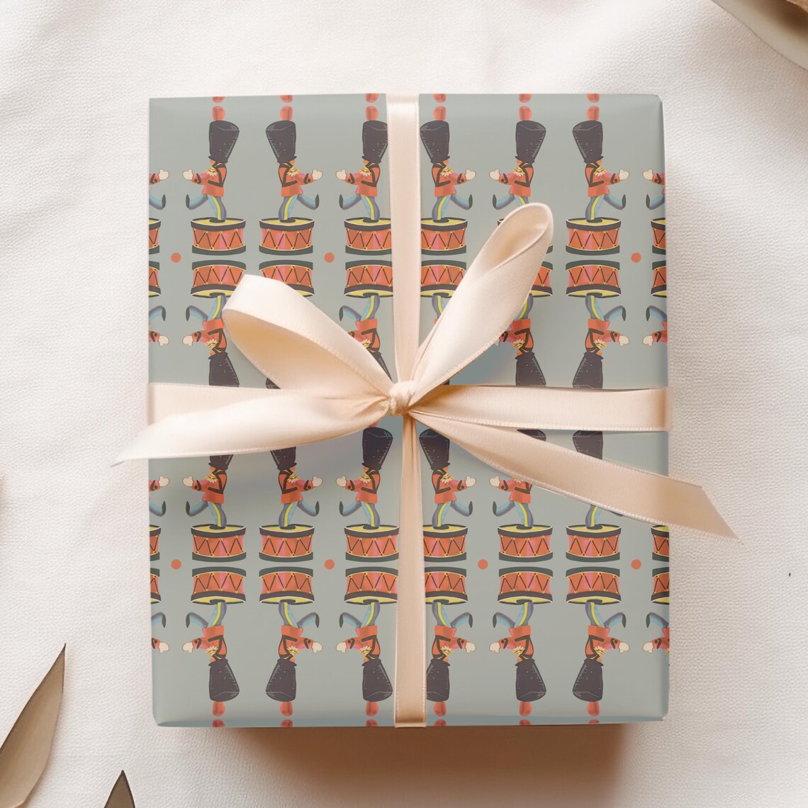 Illustrated Toy Soldier Wrapping Paper, Holiday Gift Wrap, Quality ...
