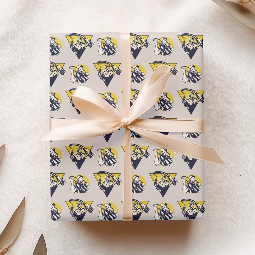 Lineman Gift Wrap, Hero Wrapping Paper, New Job Gift for Dad - Etsy