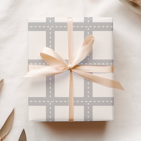 Grid Wrapping Paper - Etsy