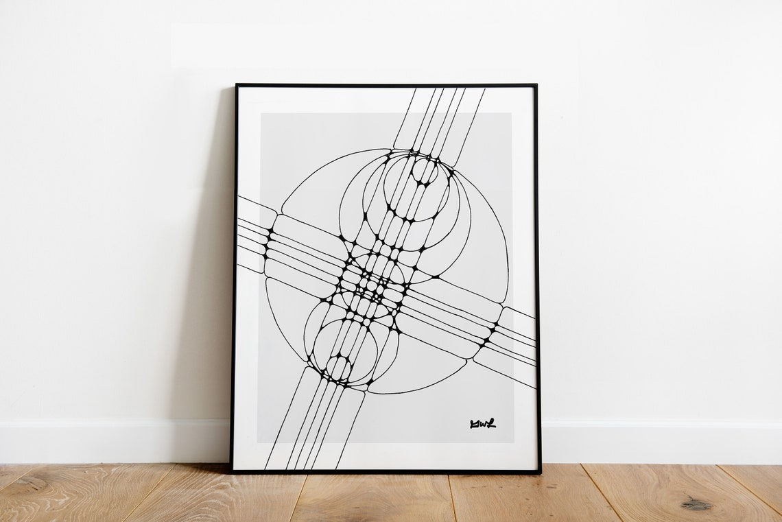 Moon Line Art | “levones” | Digital Print | Printable Art | Unique ...
