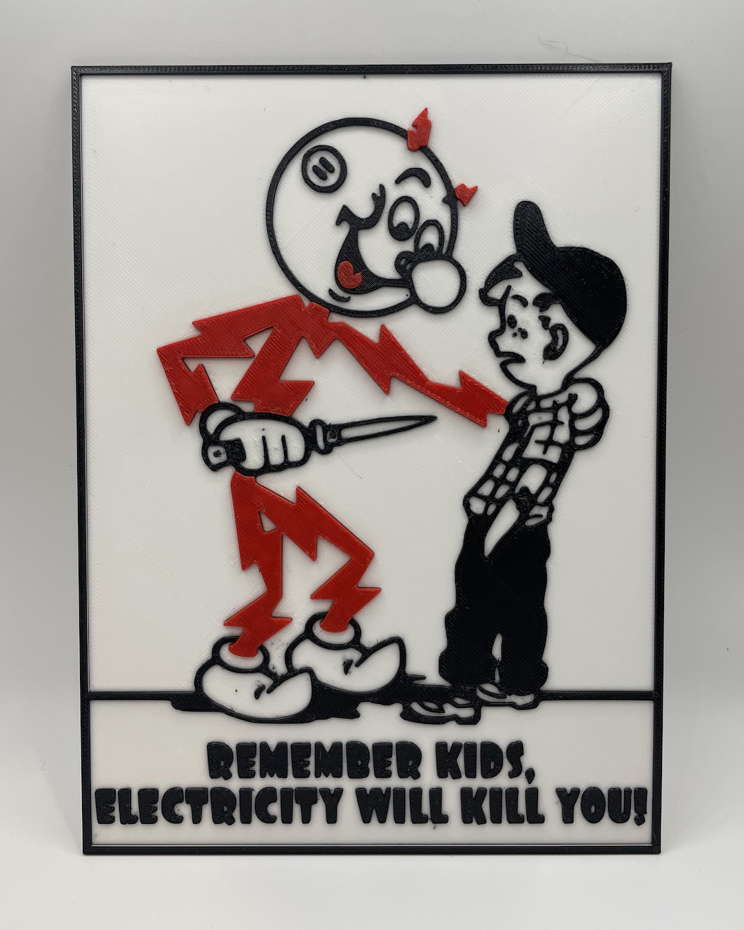Vintage Style Electricity Warning Sign, Funny Sign, Magnetic - Etsy