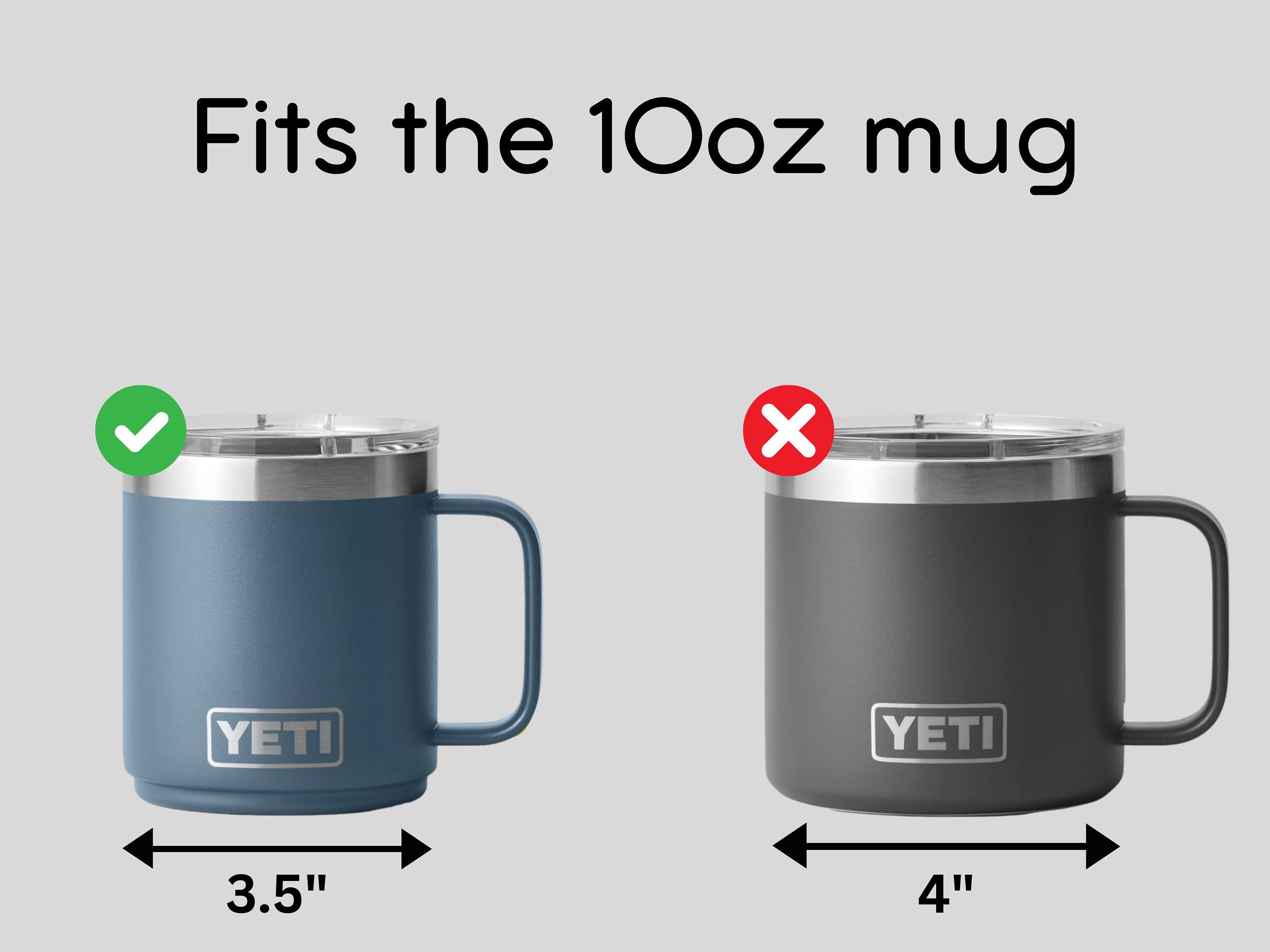 Hex Cupholder Adapter for Coffee Mug 10oz Version - Fits Yeti, Ozark ...