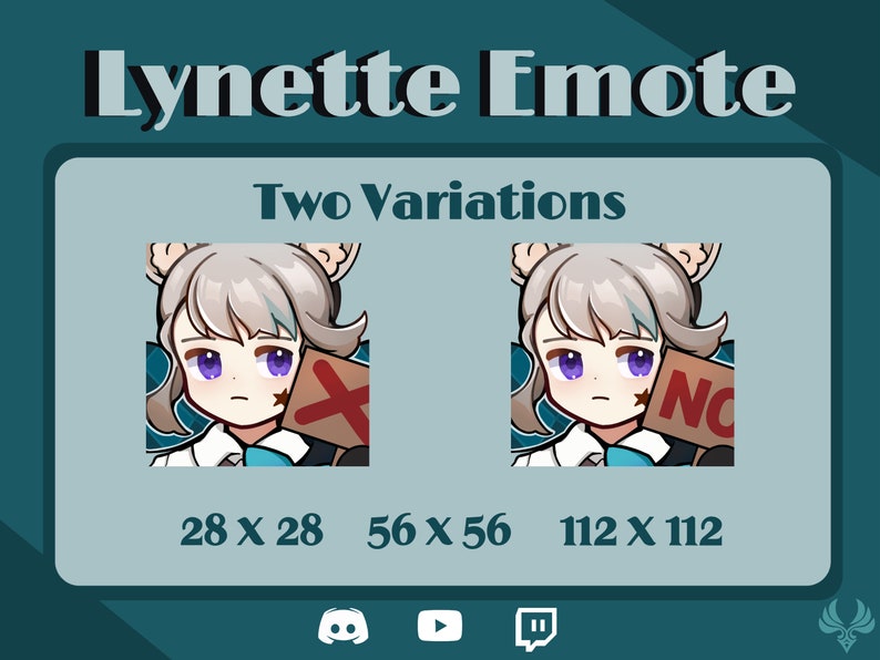 Lynette Genshin Impact Emote for Twitch/discord/youtube/streaming - Etsy