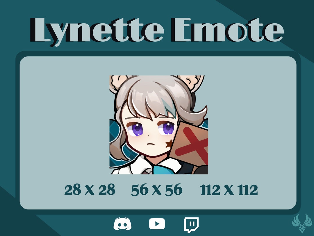 Lynette Genshin Impact Emote for Twitch/discord/youtube/streaming - Etsy
