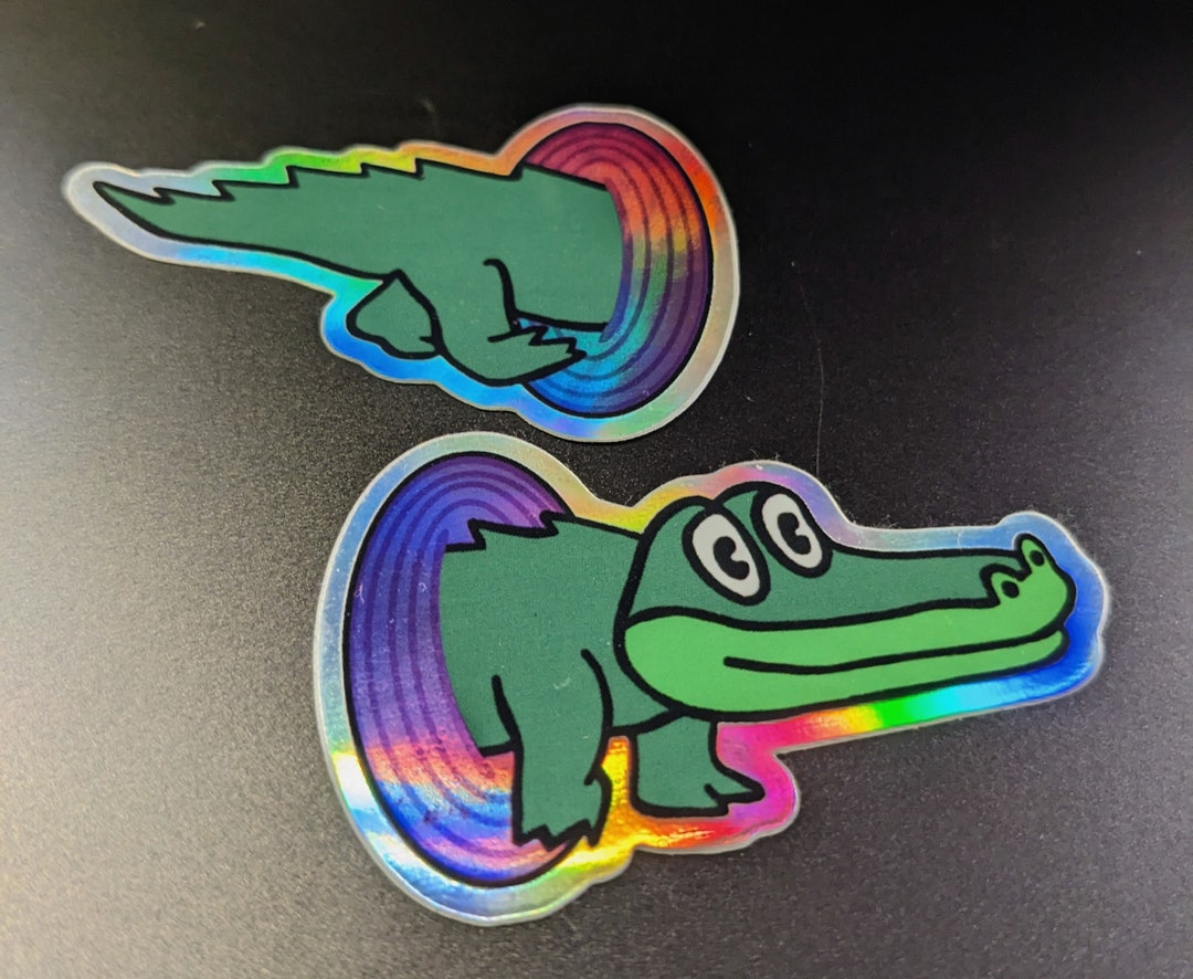 Gizzy Enters the Portal Holographic Sticker pair - Etsy