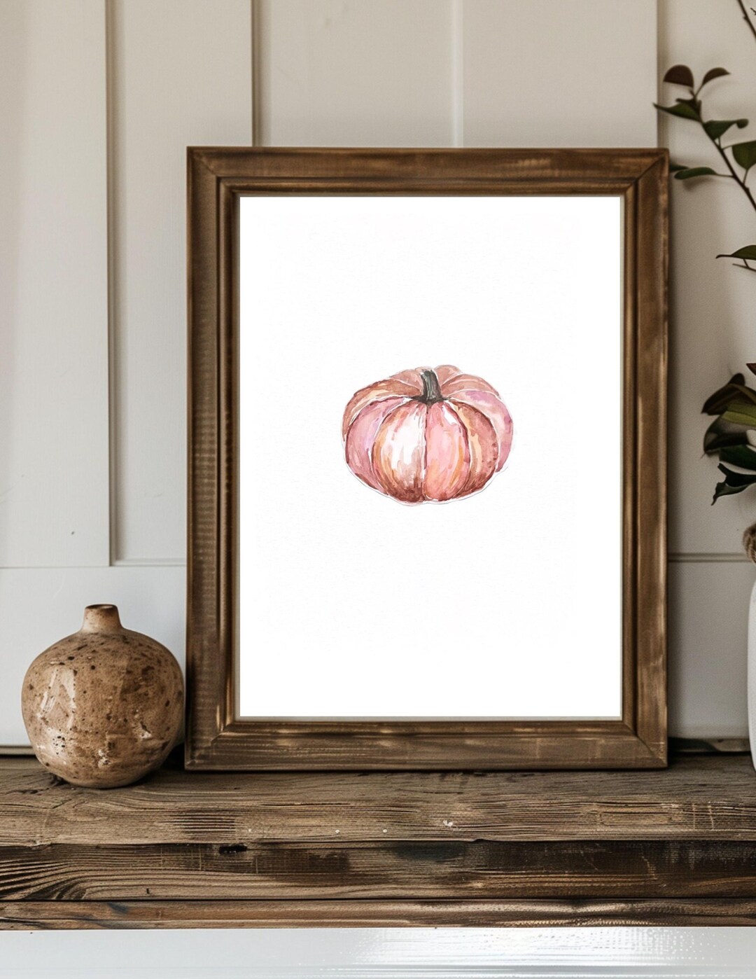Watercolor Print Pumpkin Fall Printable Wall Art Fall Decor Autumn ...