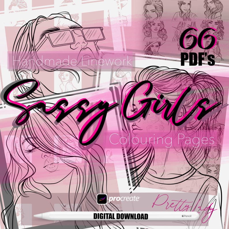66 Sassy Girls Colouring Pages Printable PDF Pretty Woman Fantasy Anime ...