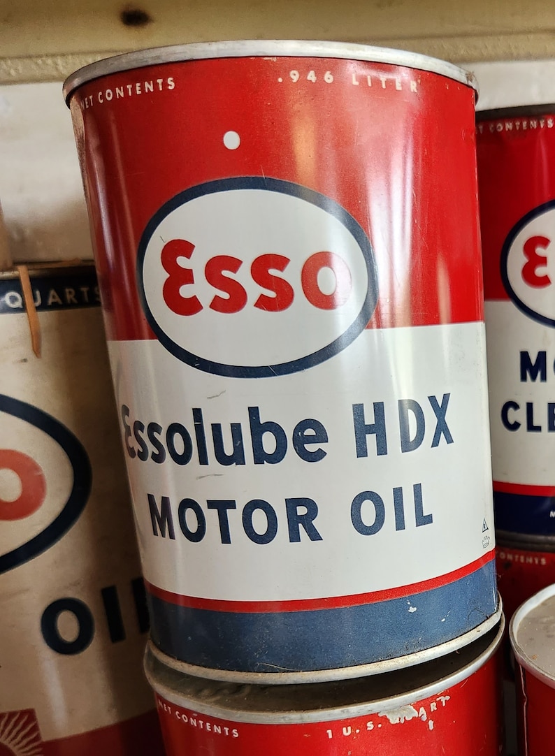 Vintage Esso Essolube HDX Motor Oil (set of 3) Metal & Unopened - Etsy