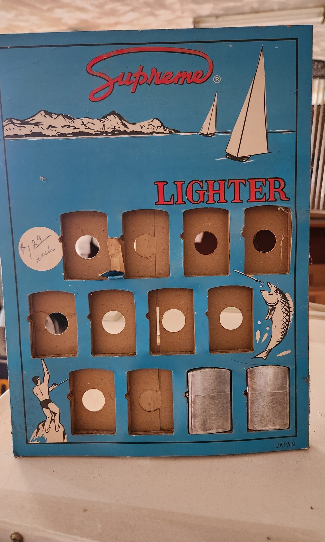 Two 1950's Supreme Lighters in General Store Display - Etsy