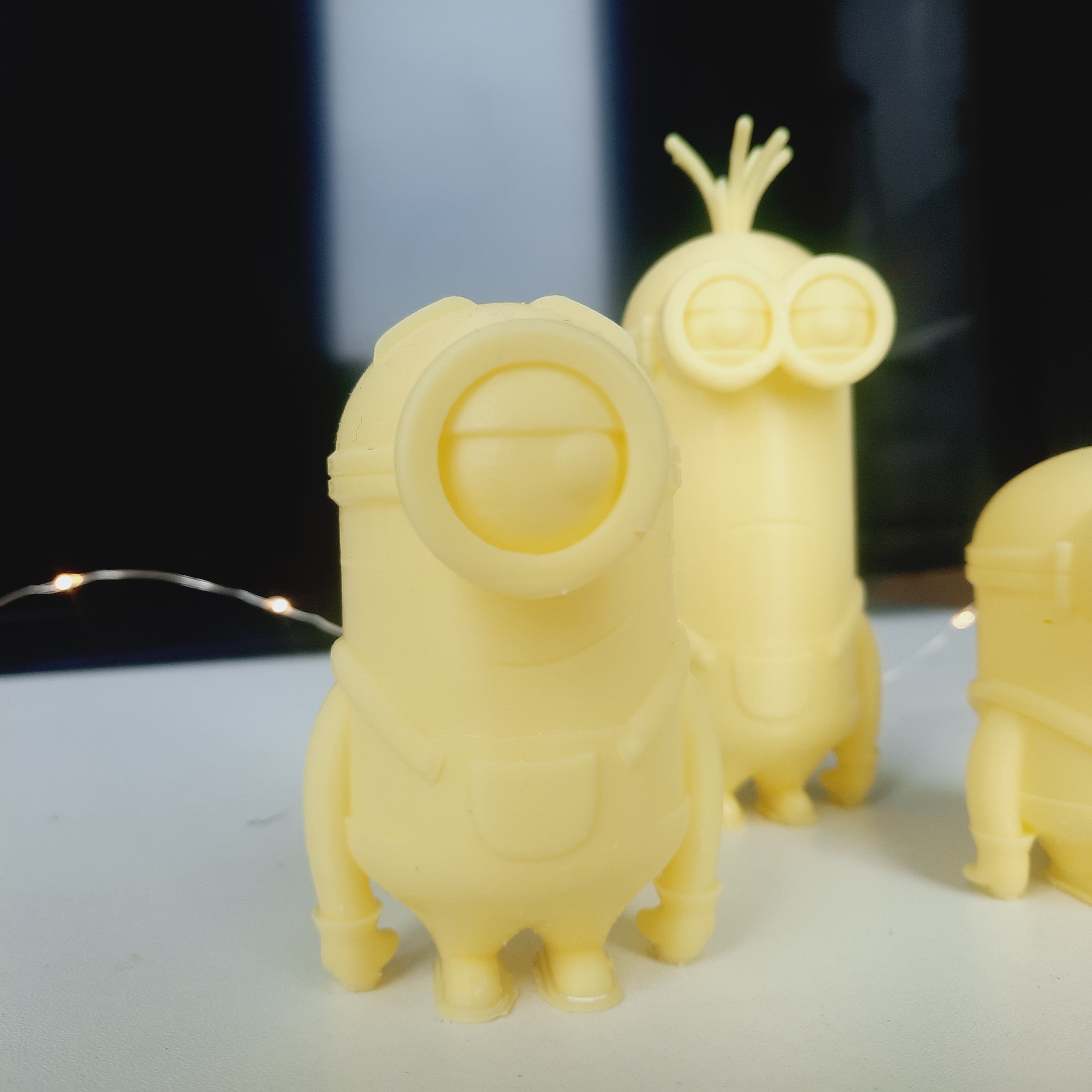 Set Of 3 3d Printed The Minions Figures Handcrafted Statues Collection